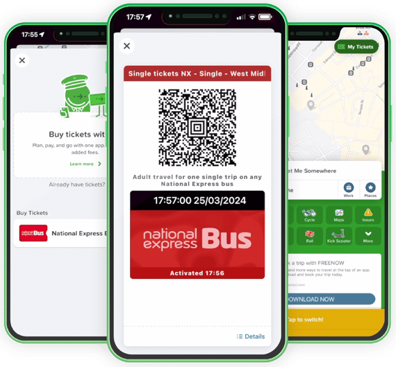 Your tickets in the Citymapper app
